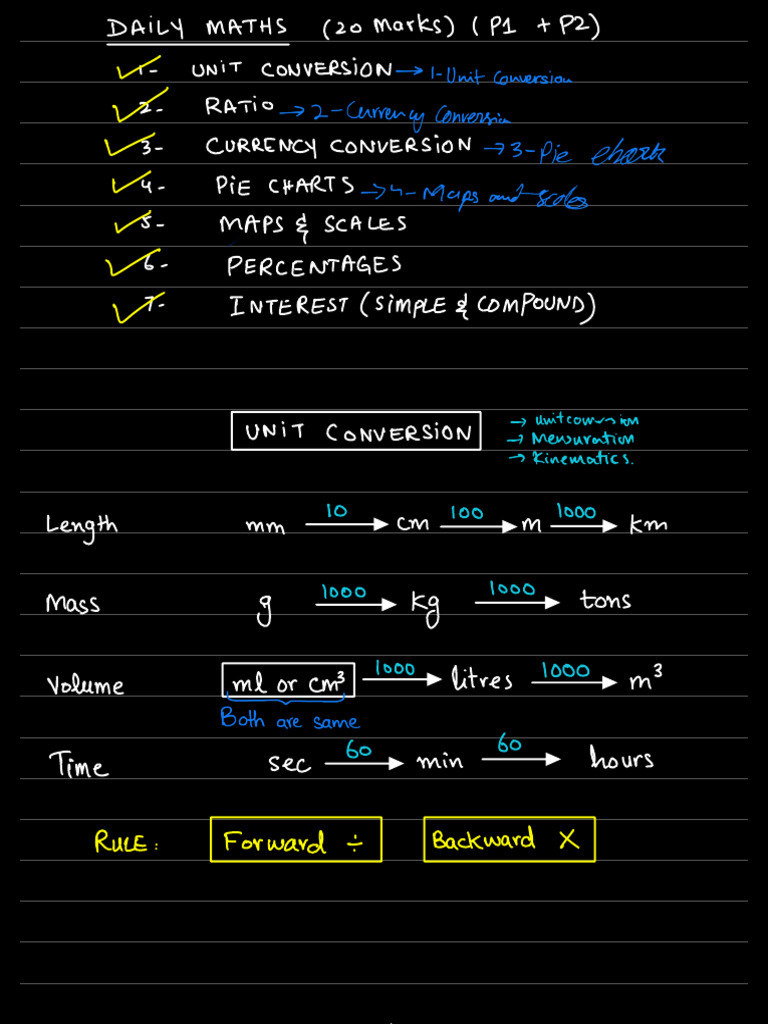 Daily Maths Unit Conversion Guide | PDF