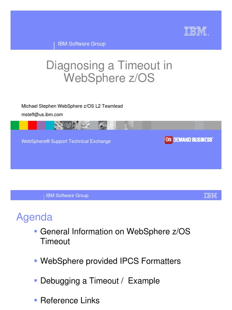 Diagnosing A Timeout in Websphere Z/Os: Ibm Software Group | PDF | Operating System | Java ...
