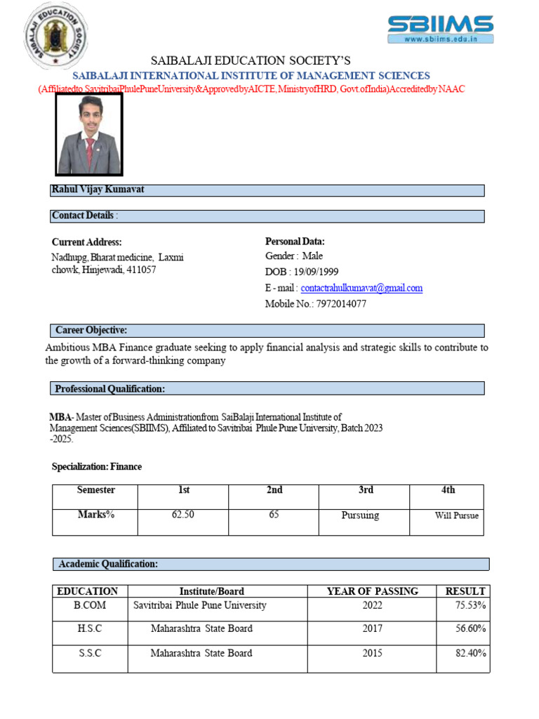 rahul(1).pdf cv | PDF | Business rahul(1).pdf cv | PDF | Business