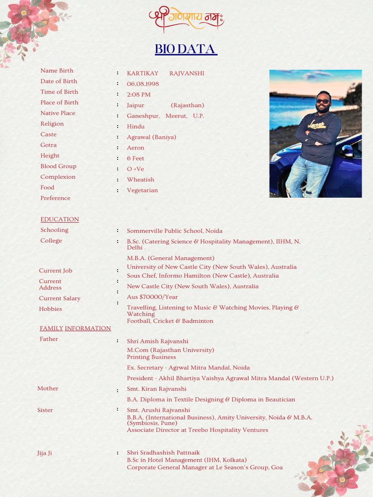 BIO DATA KARTIK (Document (A4)).pdf-1 | PDF