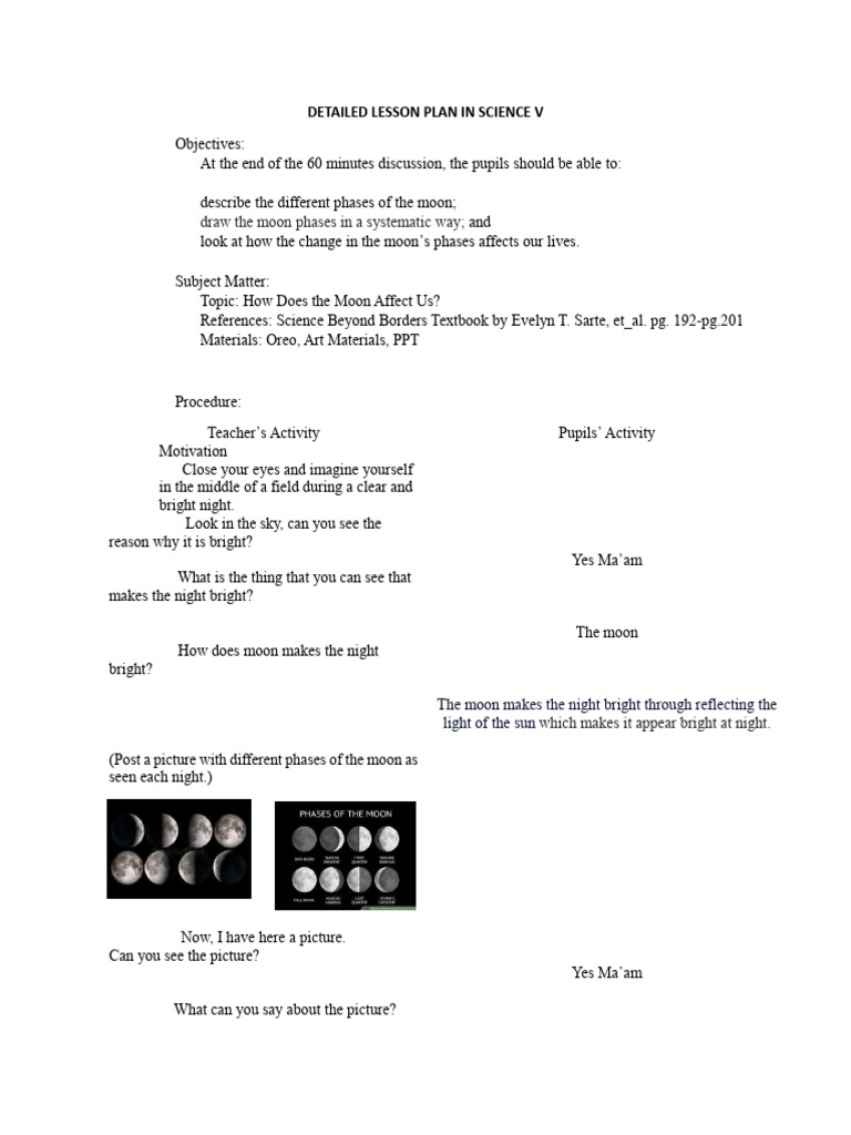 FINALS How Does The Moon Affect Us-DLP-beed-2c | PDF | Moon | Planetary ...