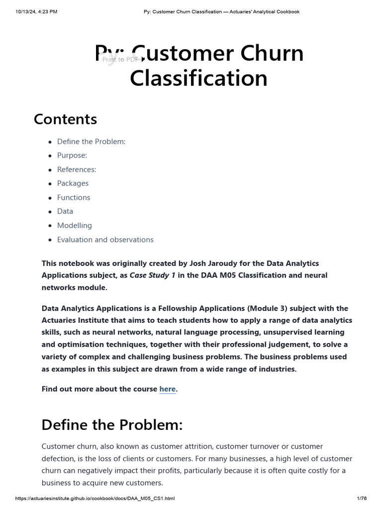 Py_ Customer Churn Classification — Actuaries' Analytical Cookbook ...