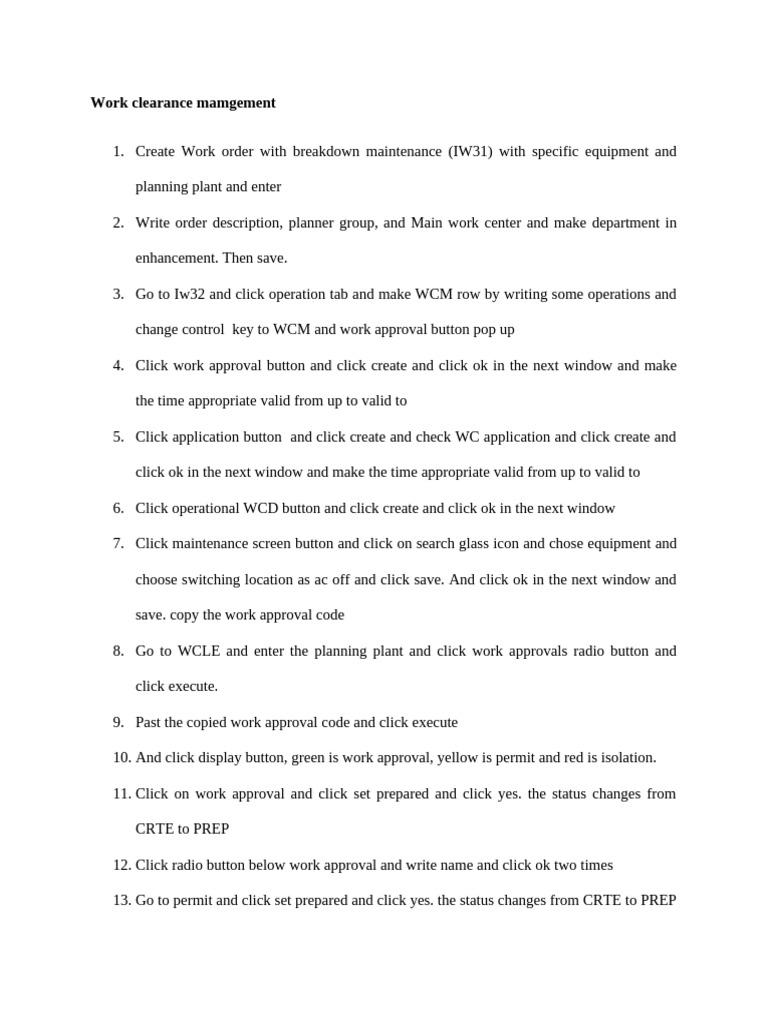 Work clearance mamgement | PDF | Software | Computing