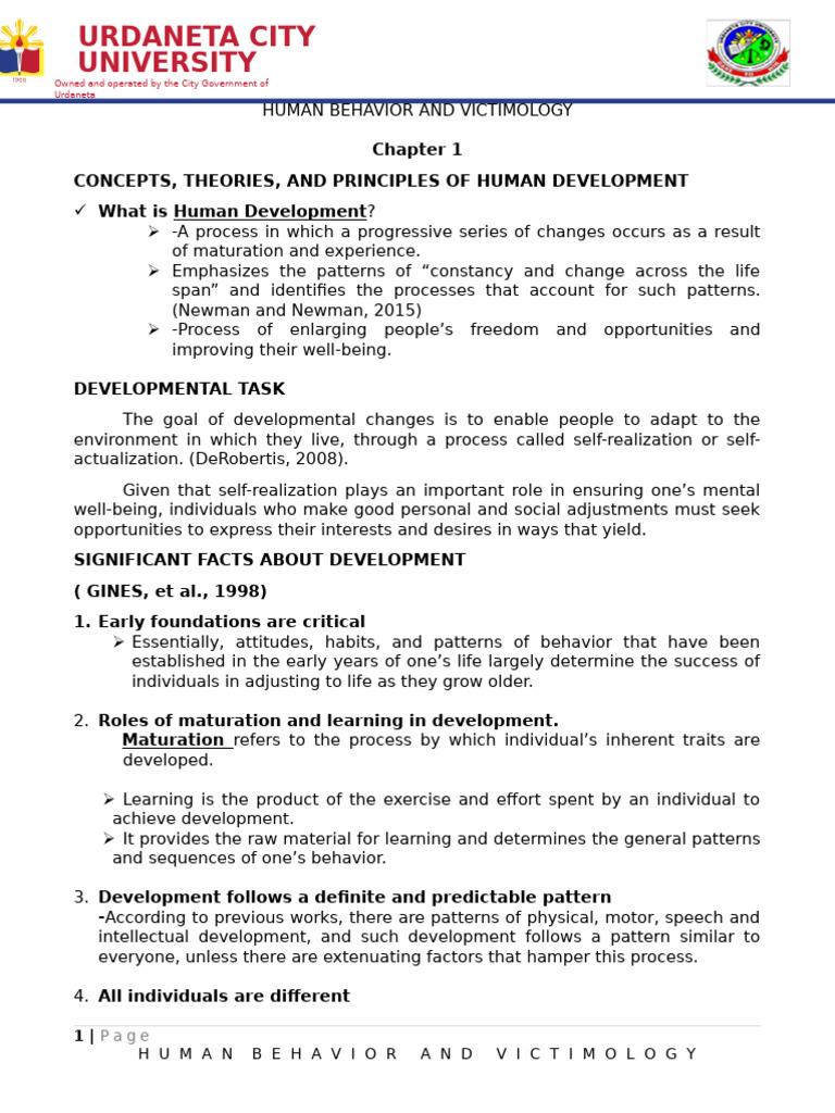 Human Behavior Victimology Chapter 1 | PDF | Psychoanalysis | Human Development