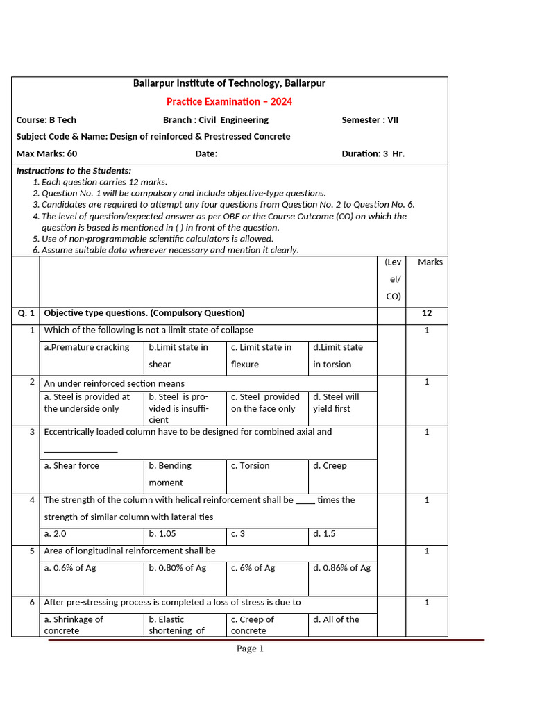 drcs-ii | PDF | Prestressed Concrete | Beam (Structure)