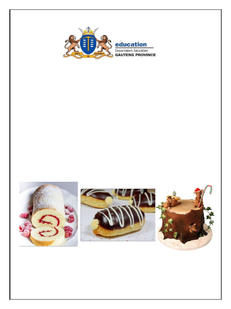 Grade 11 Consumer Studies Recipe Book 2024 - GAUTENG | PDF | Cakes | Baking
