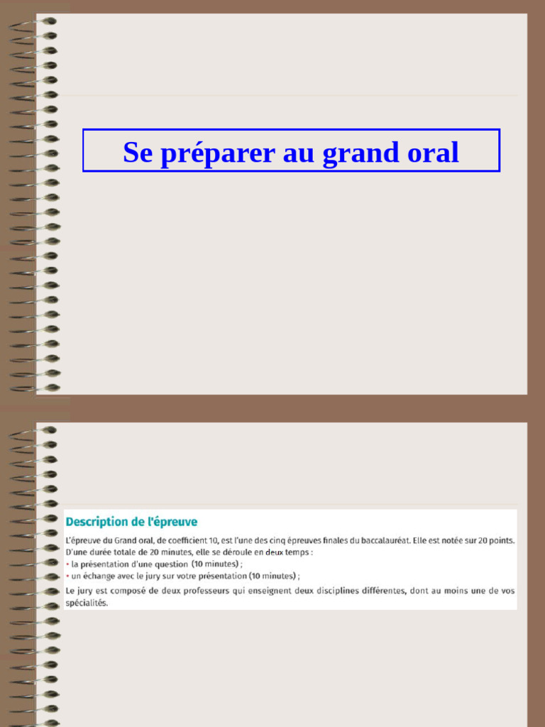 Se préparer au grand oral | PDF