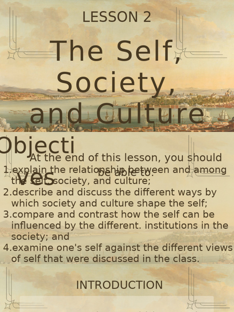 L2 - The Self Society and Culture | PDF | Self | Gender