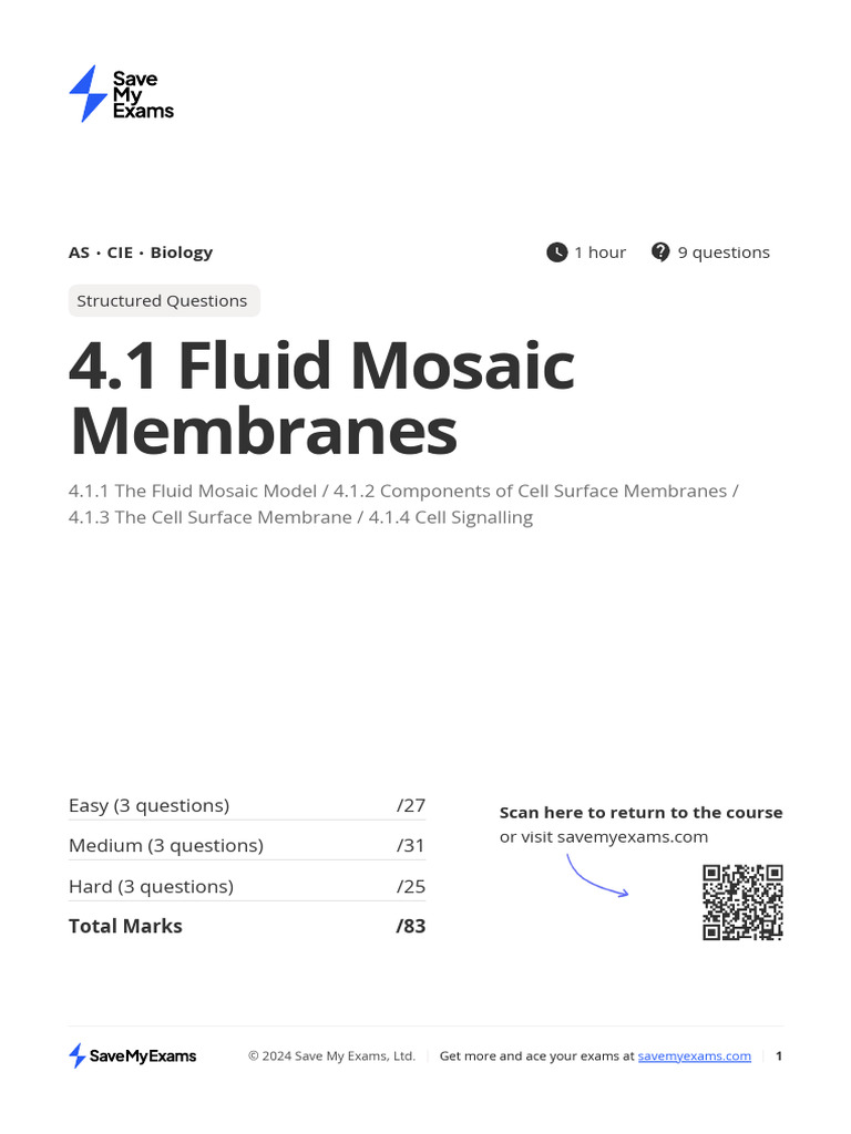 4 1 Fluid Mosaic Membranes aZWj1hzkR9dWtXpn | PDF | Cell Membrane ...