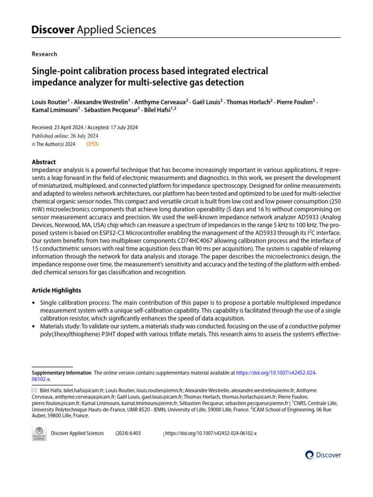 Calibration Process | PDF | Electrical Impedance | Principal Component Analysis