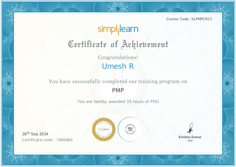 PMP PDU Completion | PDF