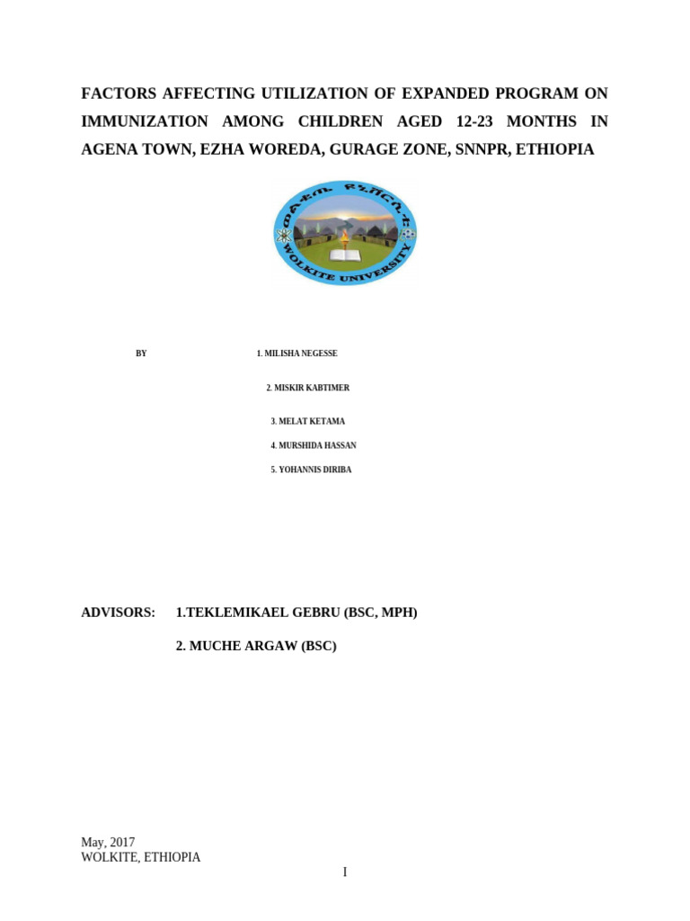 EPI -PROPOSAL-1 | PDF | Vaccines | Sampling (Statistics)