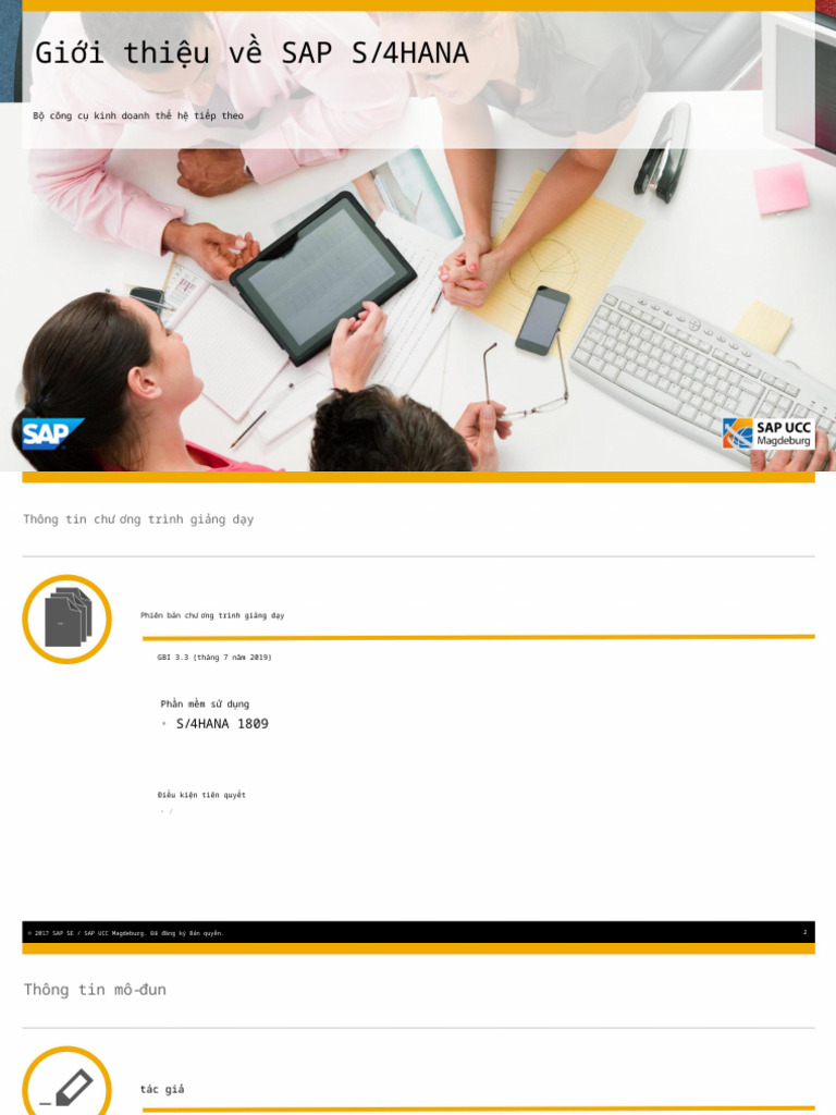 ND2 Intro S4HANA Using Global Bike SAP Slides en v.3.3 Dịch | PDF