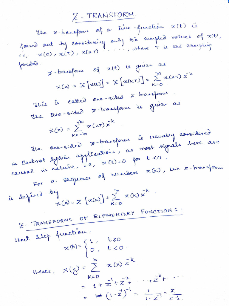 293_Lecture-2 - Z-Transform | PDF