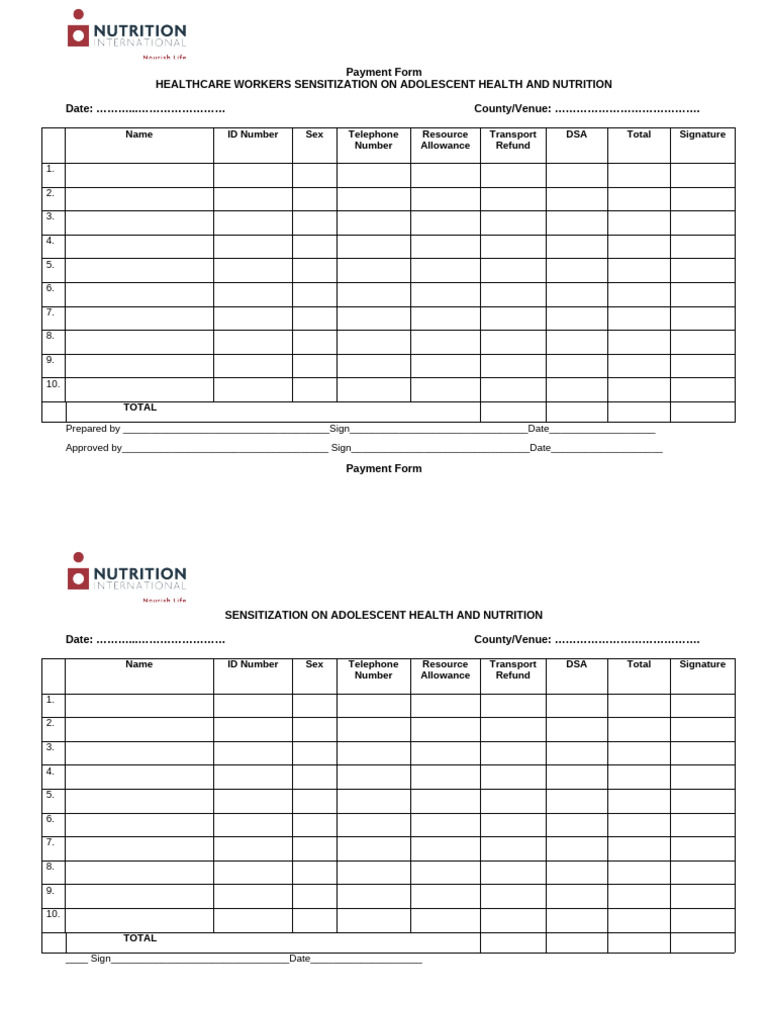 Payment Form NI - MOE | PDF