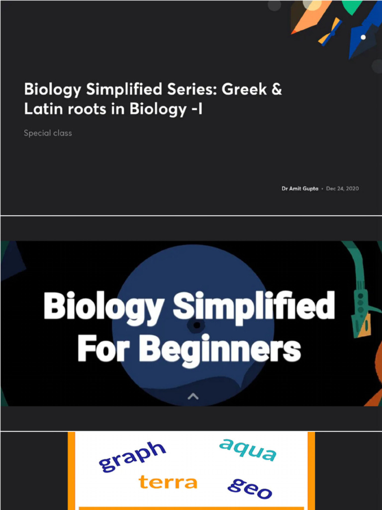 +Greek+&+Latin+Roots+in+Biology+ I | PDF