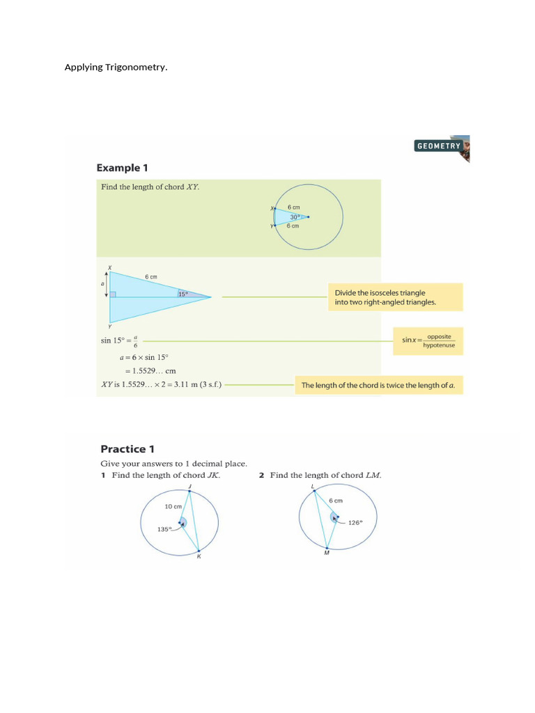 Applying Trigonometry | PDF