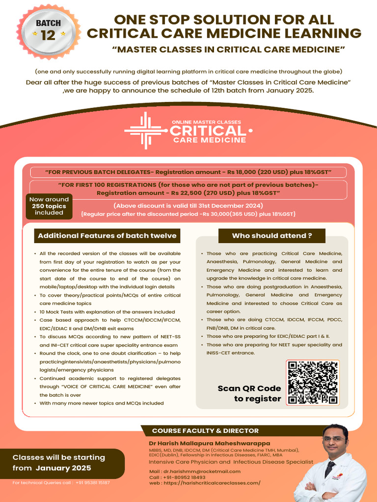MCCM Batch 12 Brochure | PDF | Respiratory Diseases | Heart Failure