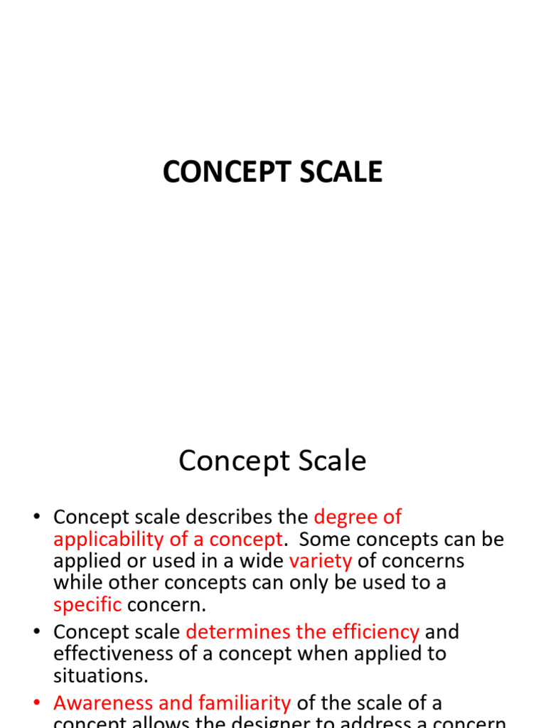 8 Concept Scale | PDF