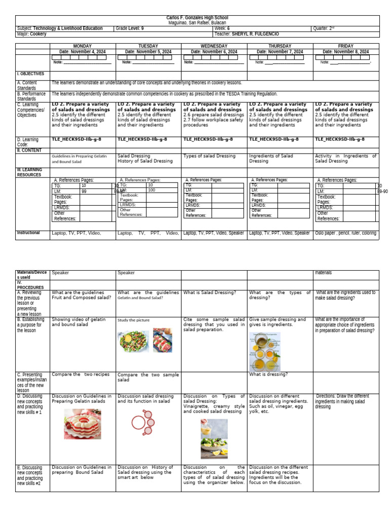 Q2_Week-6 | PDF | Salad | Cognition