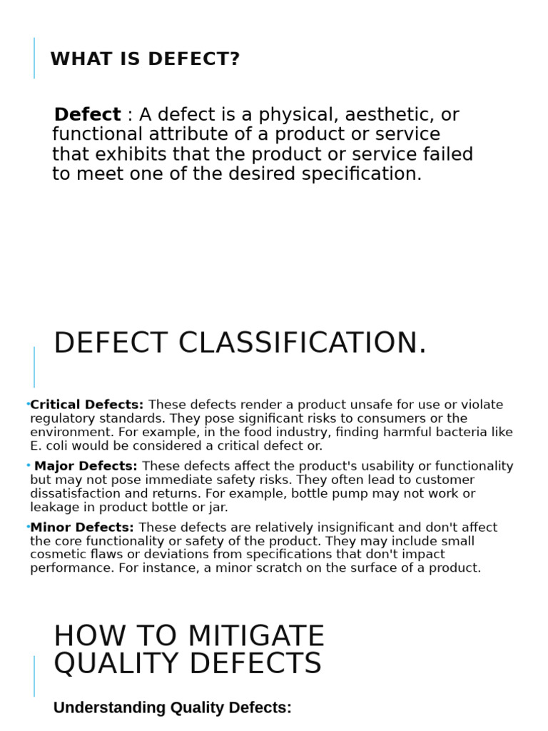 Defect classification - Read-Only | PDF