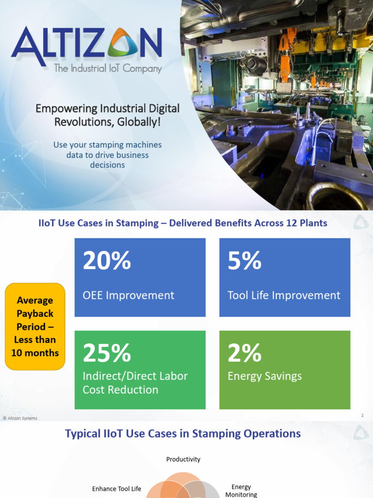 Altizon Sales Value Proposition Stamping V1.0 | PDF | Cloud Computing ...