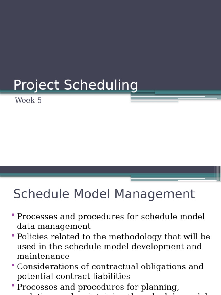 Project Schedule Management Guide | PDF | Project Management | Data ...