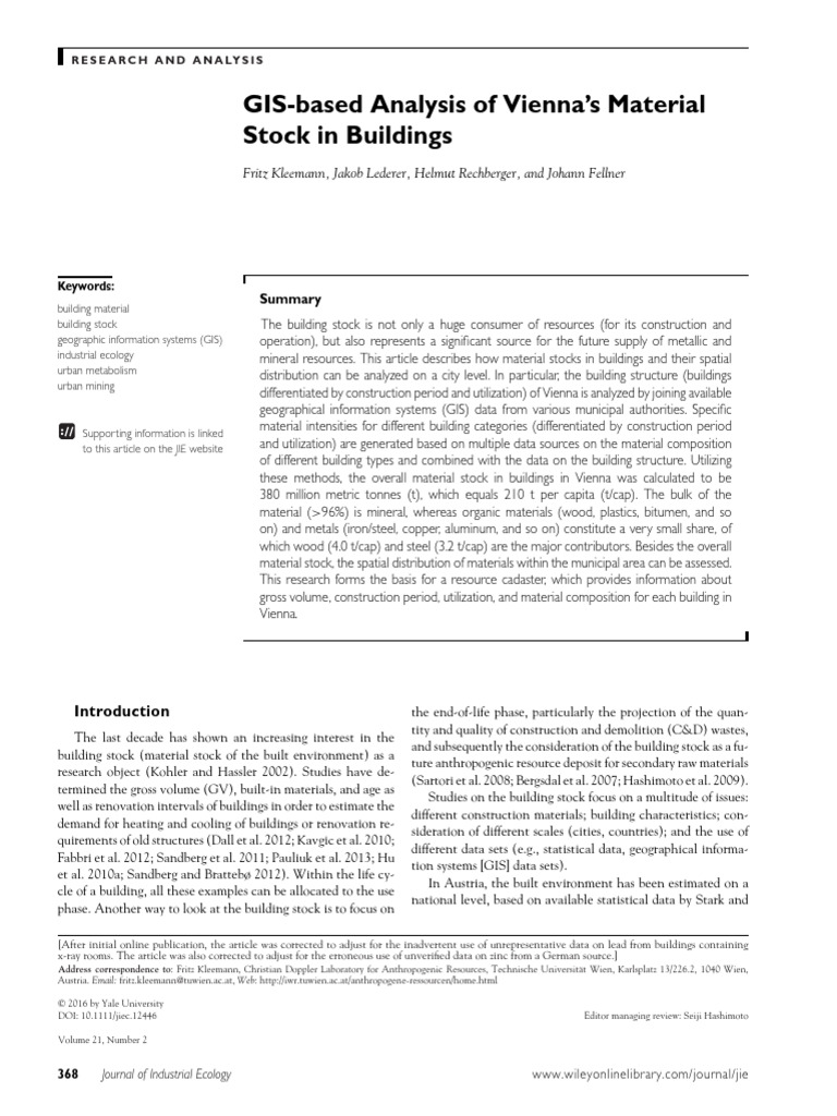 GIS Analysis of Vienna's Building Materials | PDF | Geographic ...
