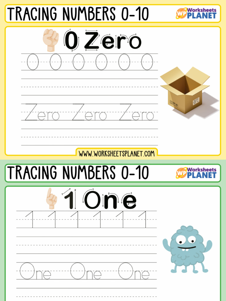 Tracing Numbers (0 10) | PDF