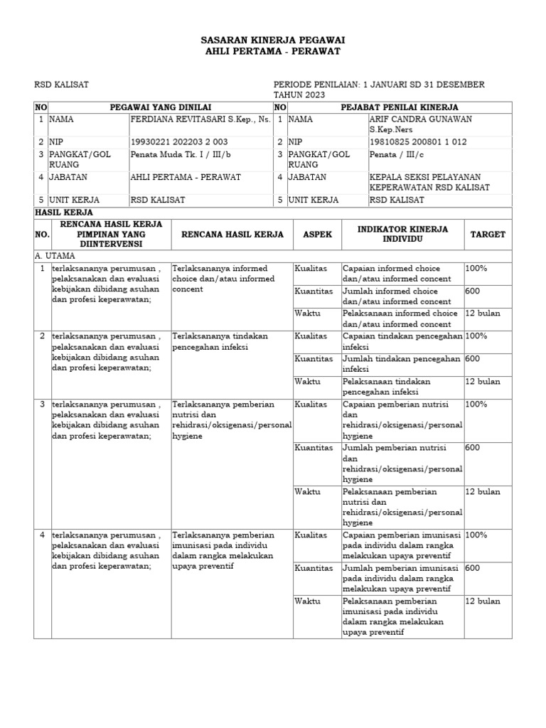 Cetak LAMPIRAN SKP-1 | PDF