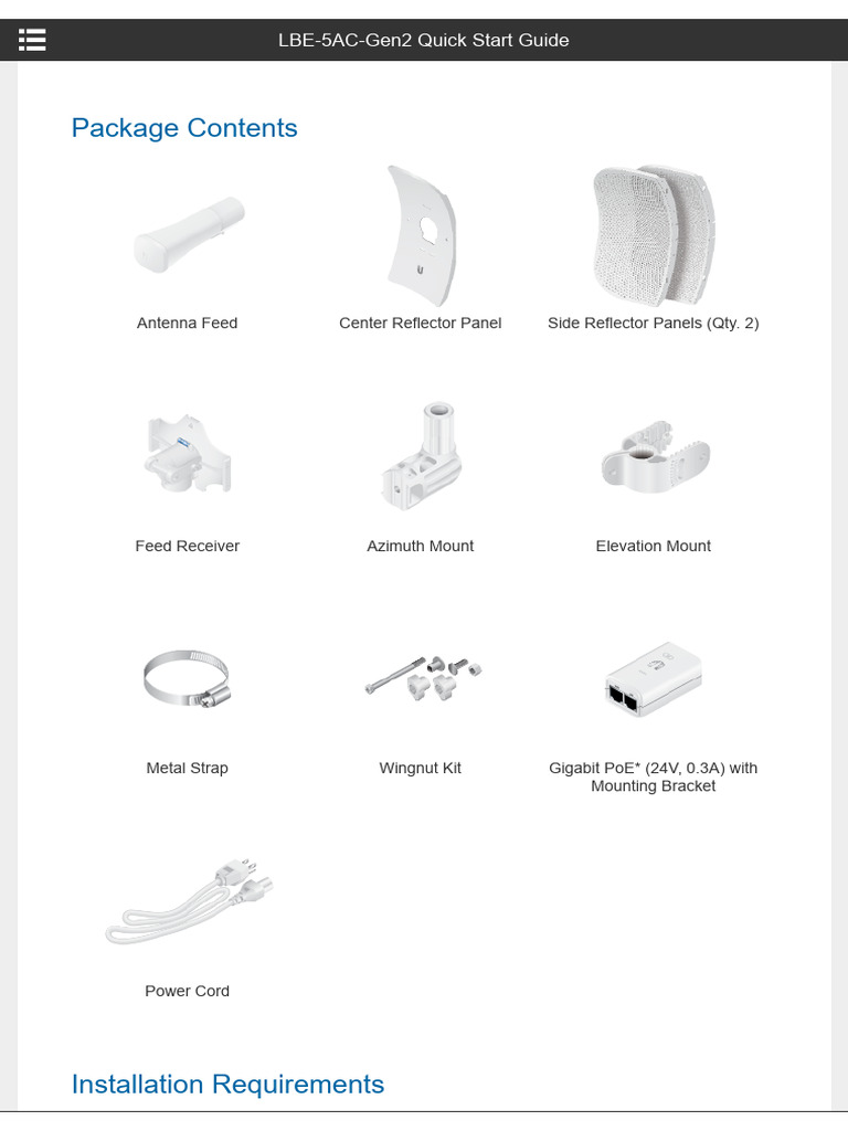 LBE-5AC-Gen2 Quick Start Guide | PDF | Wi Fi | Electromagnetic Interference