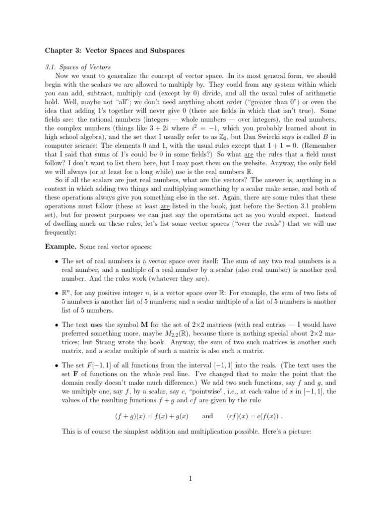 notesU05 | PDF | Linear Subspace | Vector Space