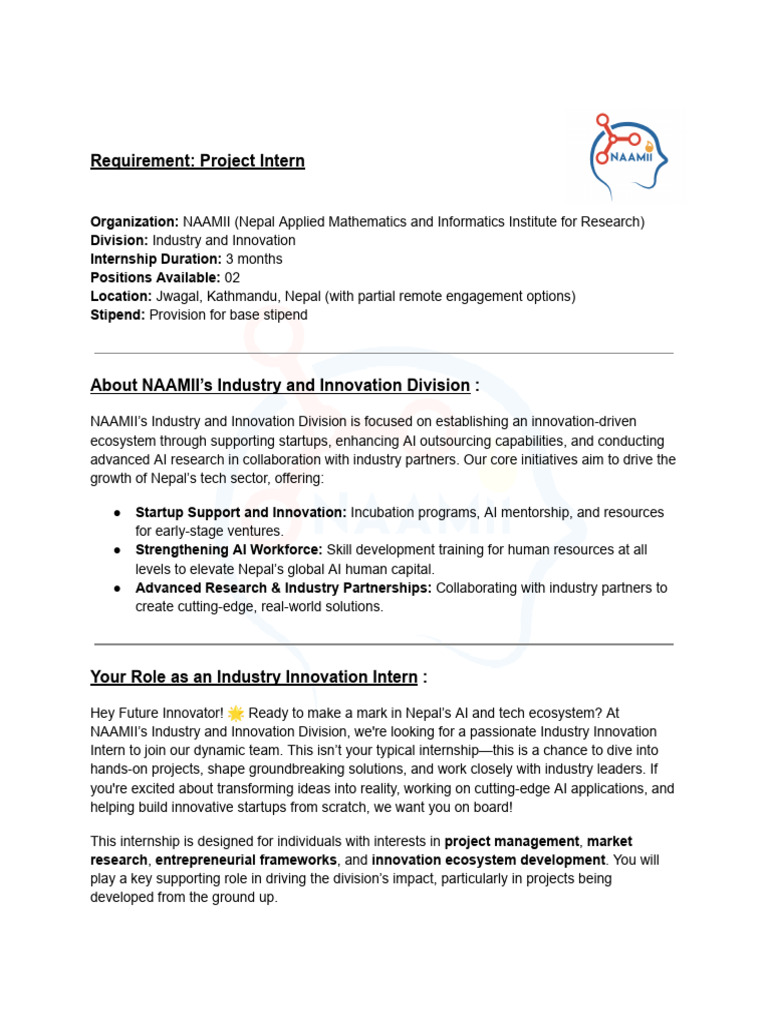 Project Intern - Industry Innovation12 | PDF | Startup Company | Small ...