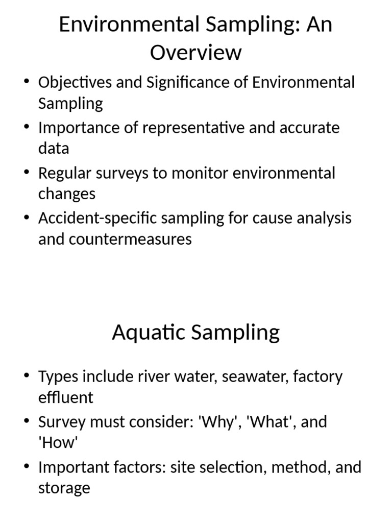 Environmental Sampling Presentation | PDF