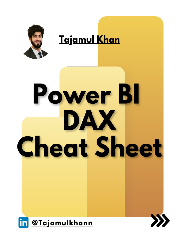 Complete DAX Cheatsheet | PDF | Covariance | Statistical Analysis