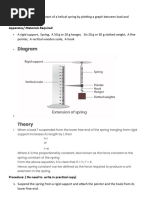Spring Constant Experiment Procedure | PDF