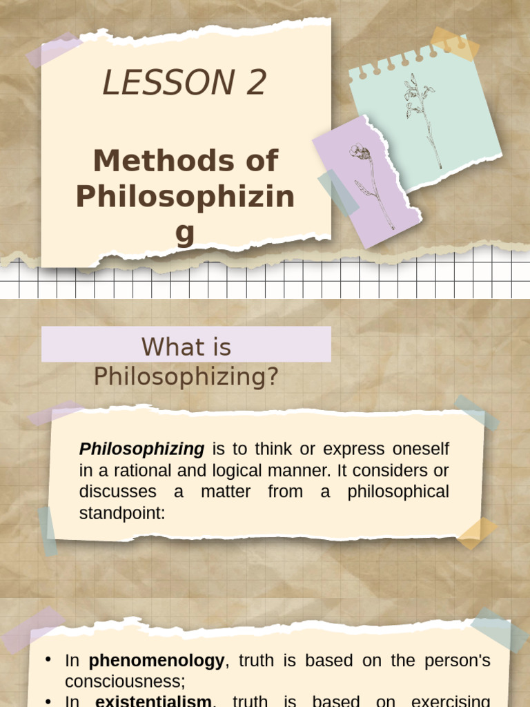 LESSON 2 Methods of Philosophizing 4 | PDF | Phenomenology (Philosophy) | Fallacy