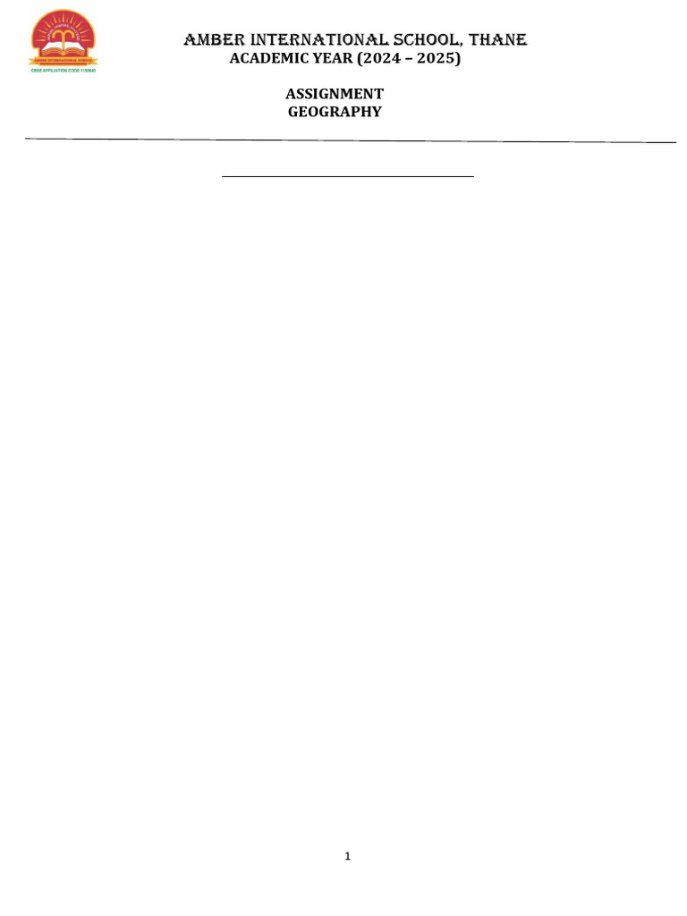 Geography Assignment: Forest & Wildlife | PDF | Forests | Nature