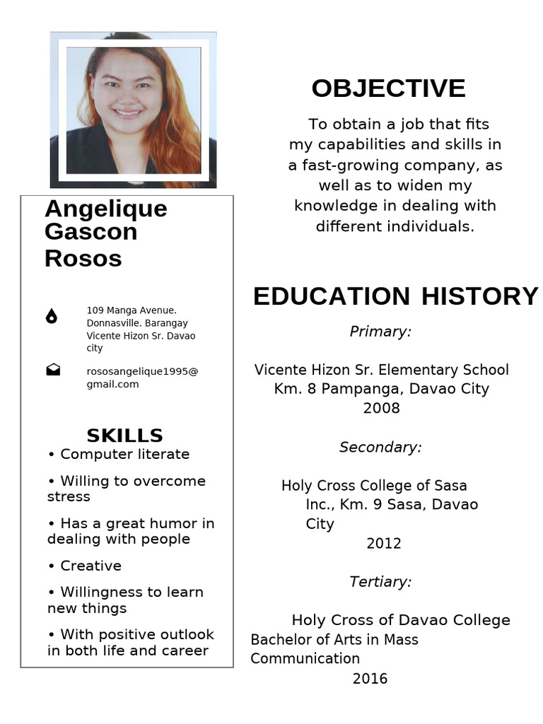 Content Moderator Resume of Angelique Rosos | PDF