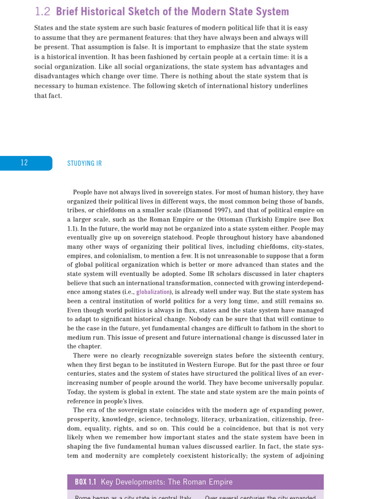 Brief historical sketch of the modern state system(G.ir-SÃ¸rensen,-JÃ ...