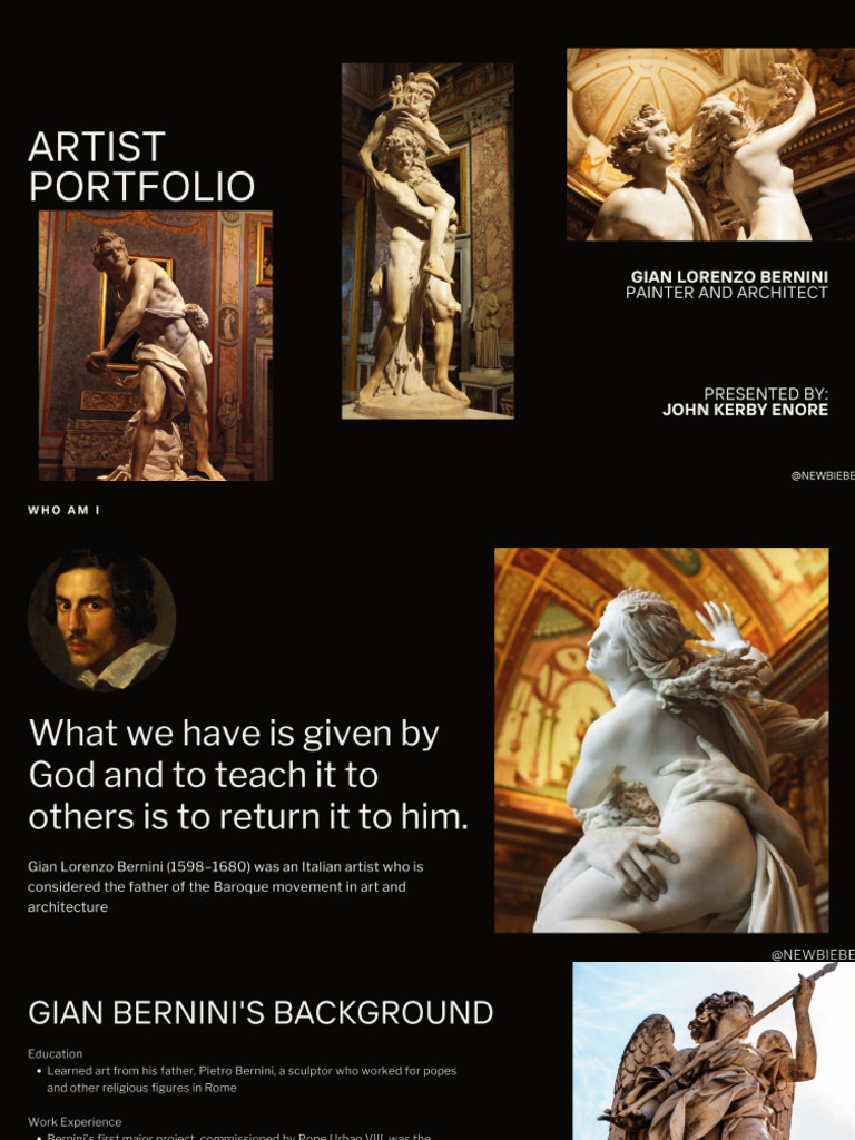 Gian Bernini - Artist Portfolio - Neoclassical Art - 20250114 - 060907 - 0000 | PDF