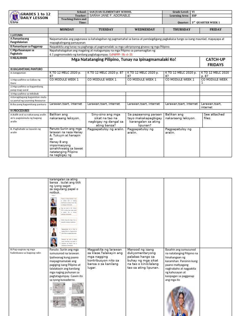 DLL_ESP 6_Q3_W1 (1) | PDF