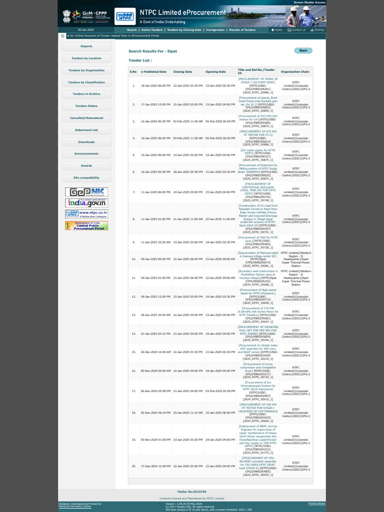 NTPC Limited eProcurement Portal | PDF