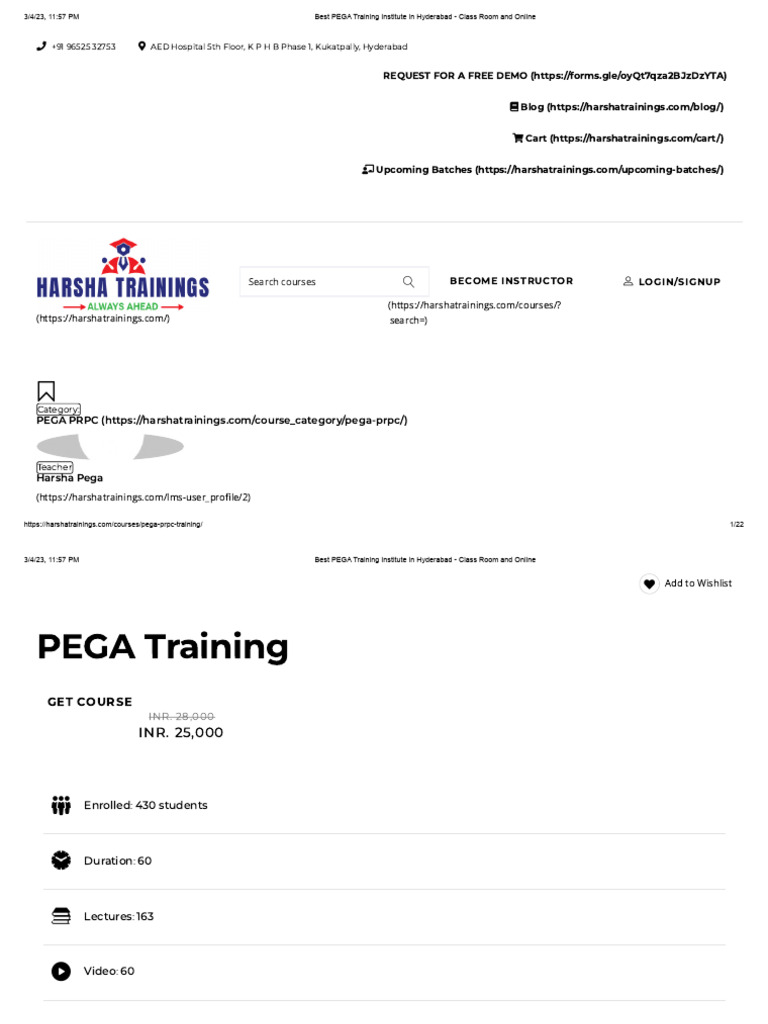 Best PEGA Training Institute in Hyderabad - Class Room and Online | PDF ...
