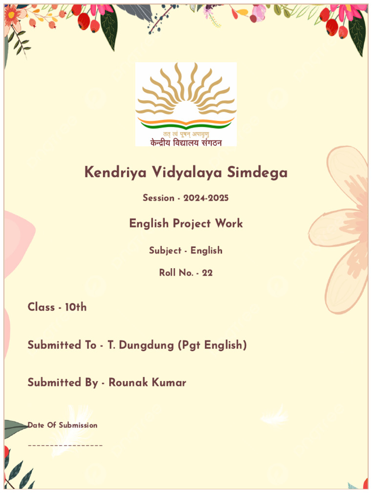 Rounak Kumar, Class 10th | PDF