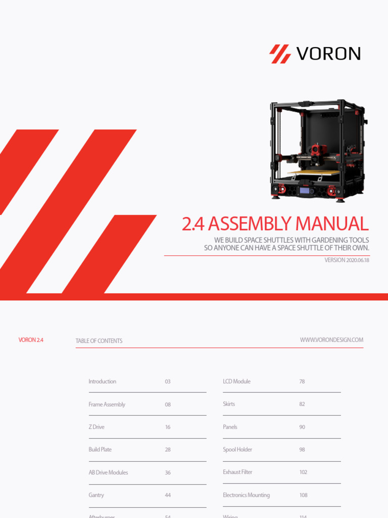 2.4 Assembly Manual Voron | PDF | Screw | Belt (Mechanical)