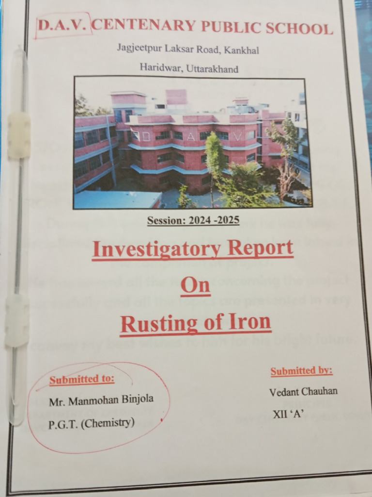 Chemistry Project File | PDF