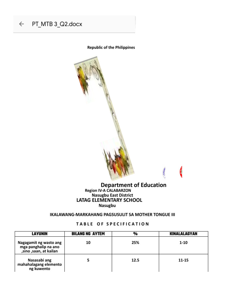 PT - MTB 3 - Q2 | PDF