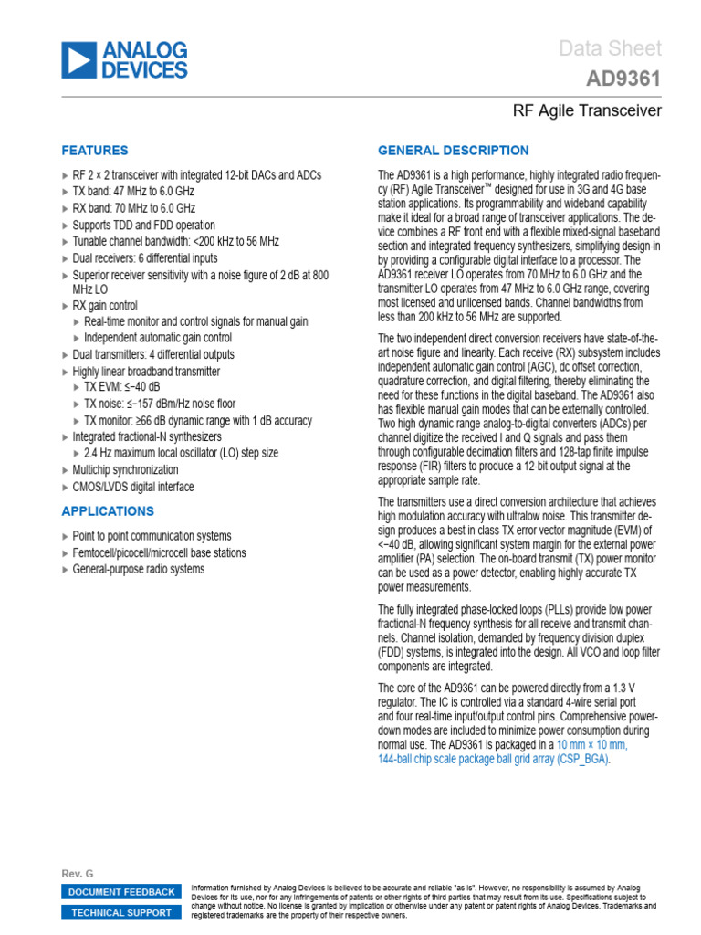 Ad 9361 | PDF | Electronics | Computing