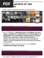 National Artists of The Philippines MOD 4 PPT 2 | PDF | The Arts | Philippines